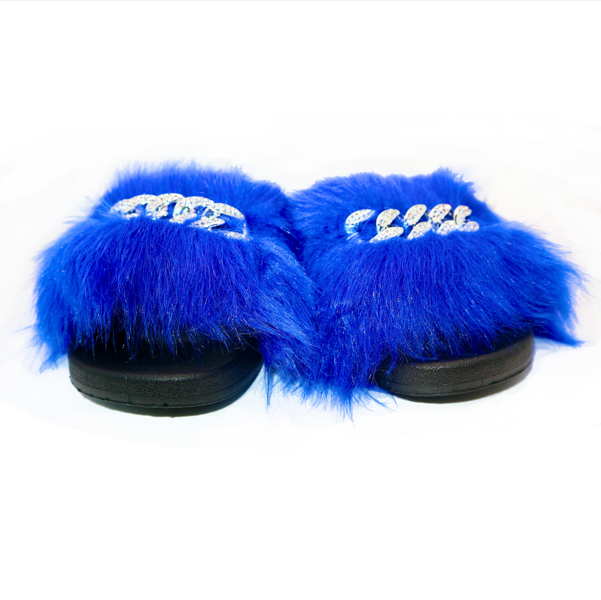 Pupa Blue furry Slippers for Ladies at Michaela V